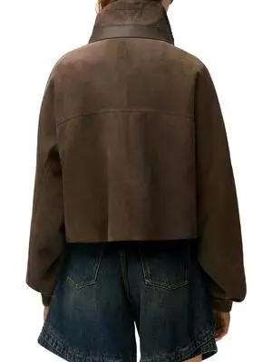 Loewe Suede Zip-up Jacket - Brown