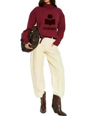 MARANT ETOILE Moby Logo-print Sweatshirt - Red