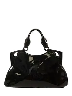 Cartier Logo Patent-leather Tote Bag - Black