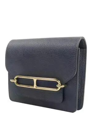 Hermès Hermès Slim Roulis Wallet Blue