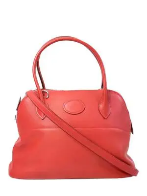 Hermès 27 Bolide Leather Shoulder Bag - Red