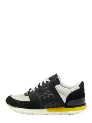 Bottega Veneta Intrecciato Suede Sneakers - Black
