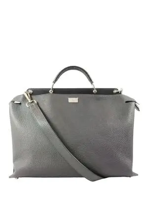 Fendi Peekaboo Iseeu Calfskin Tote Bag - Grey