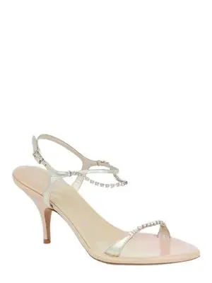 Chloé Crystal-embellished Leather Sandals - Neutrals