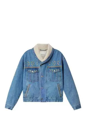 MARANT Jackson Embroidered Denim Jacket - Blue