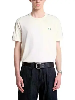 Fred Perry Logo-tape Ringer T-shirt - Neutrals