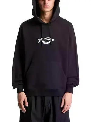 Y3 Logo-print Hoodie - Black