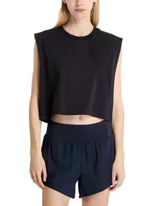 CIELE Ortank Cropped Tank Top - Black