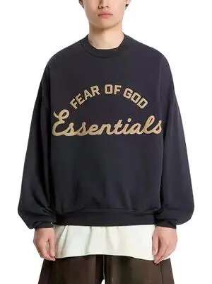 Fear Of God Crewneck Sweatshirt With Logo Patch - Black