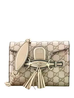 Gucci Emily Chain Flap Mini Shoulder Bag - Gold