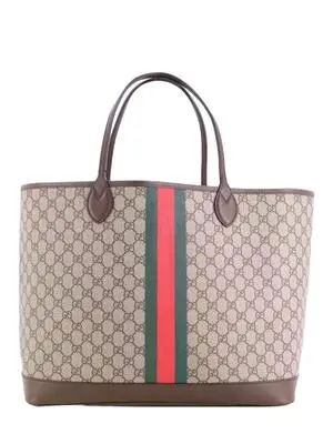 Gucci Ophidia Gg Coated Canvas Large Tote Bag - Brown