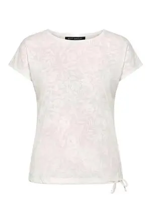 BETTY BARCLAY Floral Print Burnout T-shirt - White