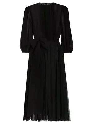 Dolce & Gabbana Chiffon Midi Dress - Black