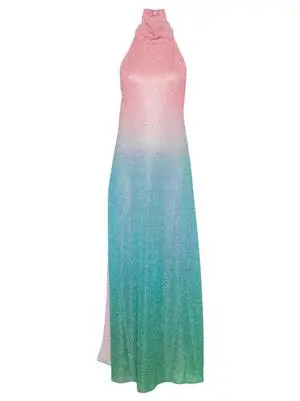 Oseree Lumière Candy Gradient-effect Maxi Dress - Blue