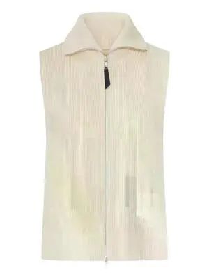 MAISON MARGIELA Maison Margiela Ribbed Knit Zip-Up Gilet