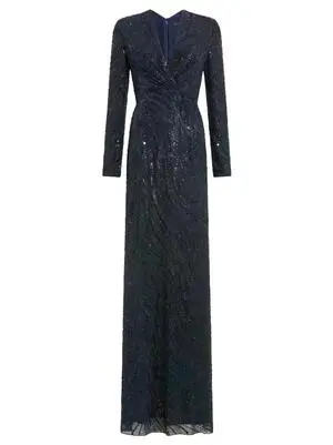Jenny Packham Embellished Maxi Dress - Blue