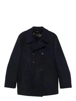 TOM FORD Double-breasted Peacoat - Blue