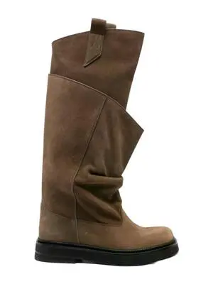Attico Robin Passeggiata Leather Boots - Brown
