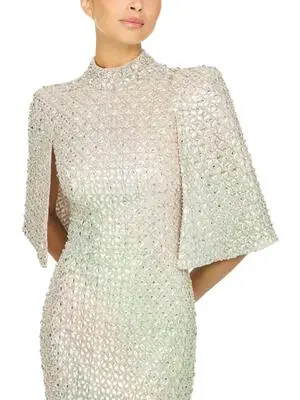 Jenny Packham Embellished Maxi Dress - Neutrals