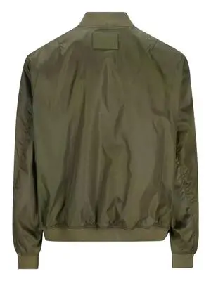 Balenciaga Off-shoulder Oversized Bomber Jacket - Green