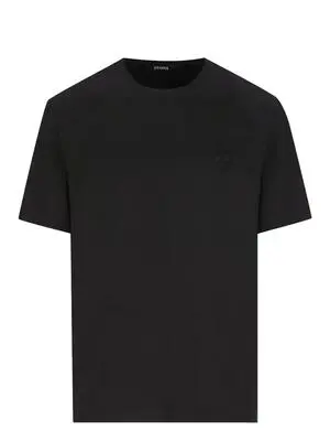 Zegna Logo-embroidered T-shirt - Black