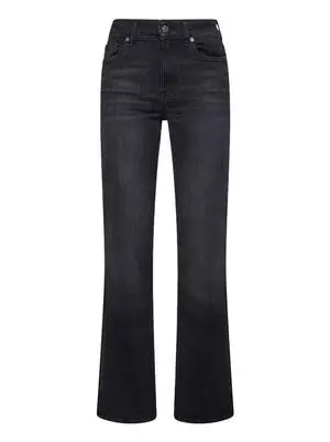 7 For All Mankind Faded Bootcut Jeans - Black