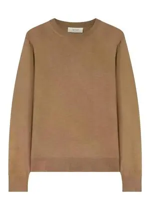 RETORI Retro Crew-neck Long-sleeve Sweater - Brown
