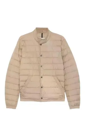 Moncler Logo-patch Quilted Jacket - Neutrals