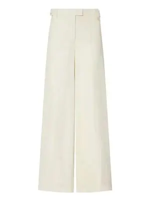 Liu Jo Flamed Viscose Wide-leg Trousers - Neutrals