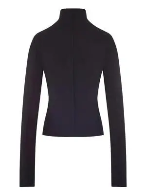 Rick Owens Asymmetric Zip-fastening High Neck Jacket - Black