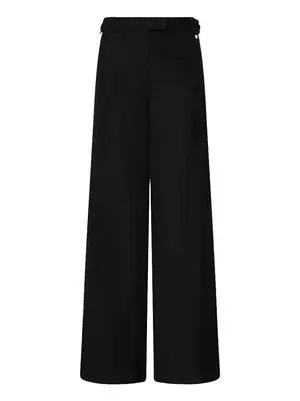 Liu Jo Flamed Viscose Wide-leg Trousers - Black