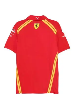 PUMA X Ferrari Logo-patch Zip-fastening Polo Shirt - Red