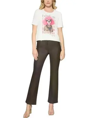BETTY BARCLAY Graphic Print Crew Neck T-shirt - White