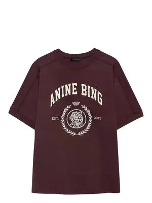 ANINE BING ANINE BING Jaylin Logo-Print Crew-Neck T-Shirt