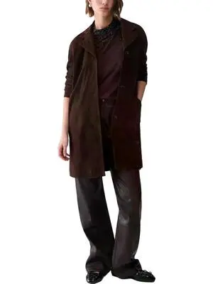 Liu Jo Long Suede Jacket - Brown