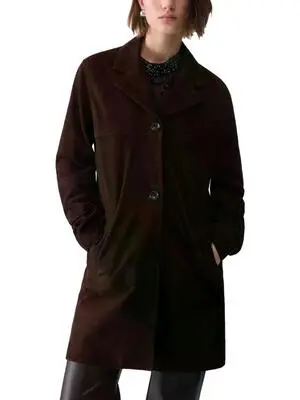 Liu Jo Long Suede Jacket - Brown