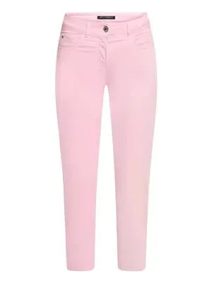 BETTY BARCLAY Cropped Slim-fit Trousers - Pink