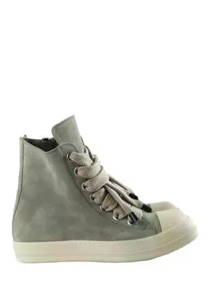 Rick Owens Rick Owens Jumbolace High-Top Suede Sneakers Green