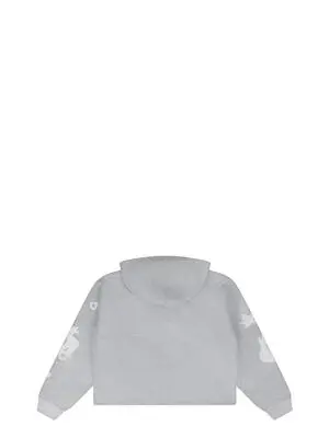 SP5DER Logo Print Hoodie - Grey