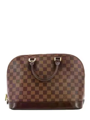 LOUIS VUITTON Damier Alma Pm Satchel - Brown
