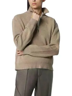 RÓHE Róhe Mouliné Zip-Fastening Sweater Neutrals