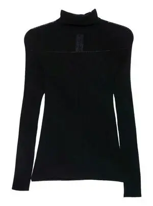 Fabiana Filippi Ribbed Knit Roll Neck Sweater - Blue