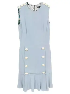 Dolce & Gabbana Sleeveless Ruffled Dress - Blue
