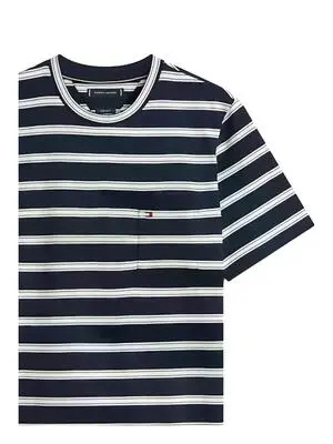 Tommy Hilfiger Striped Pocket T-shirt - Blue