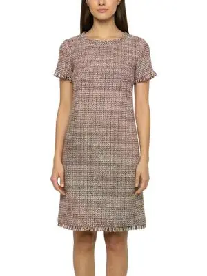 Max Mara Tweed Mini Dress - Pink