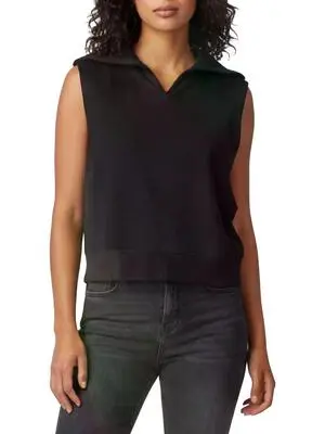 MIU MIU Miu Miu Sleeveless Sweatshirt With V-Neck And Ribbed Hem