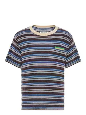 MAISON MARGIELA Striped Wool Crewneck Sweater - Blue