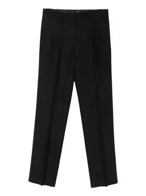 LARDINI Pinstripe Tailored Trousers - Black