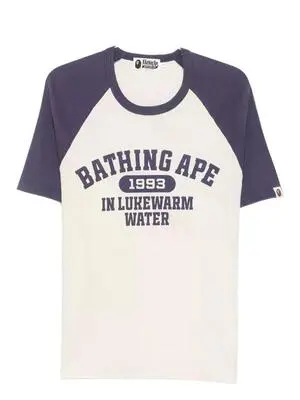 A BATHING APE Logo-print Raglan-sleeve T-shirt - Neutrals