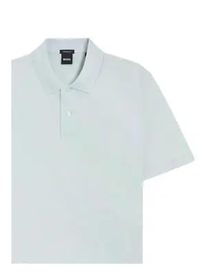 BOSS Pallas Logo-embroidered Piqué Polo Shirt - Blue